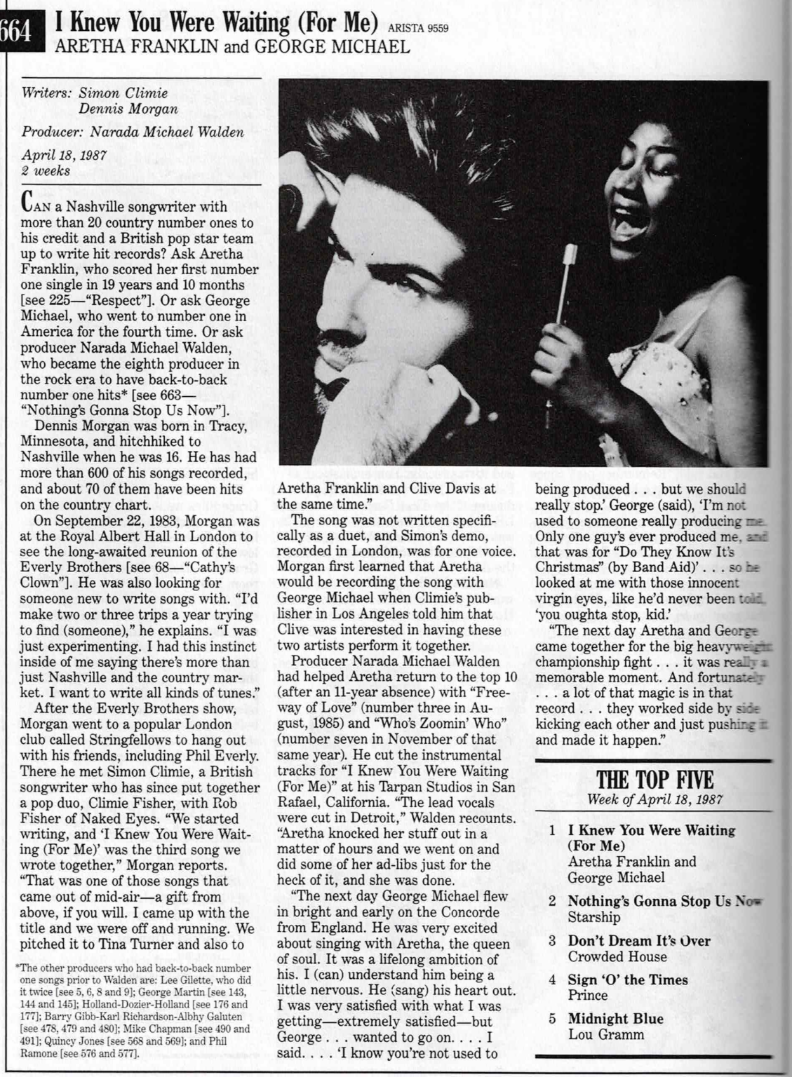 Billboard Book of Number One Hits: I Knew You Were Waiting (For Me ...